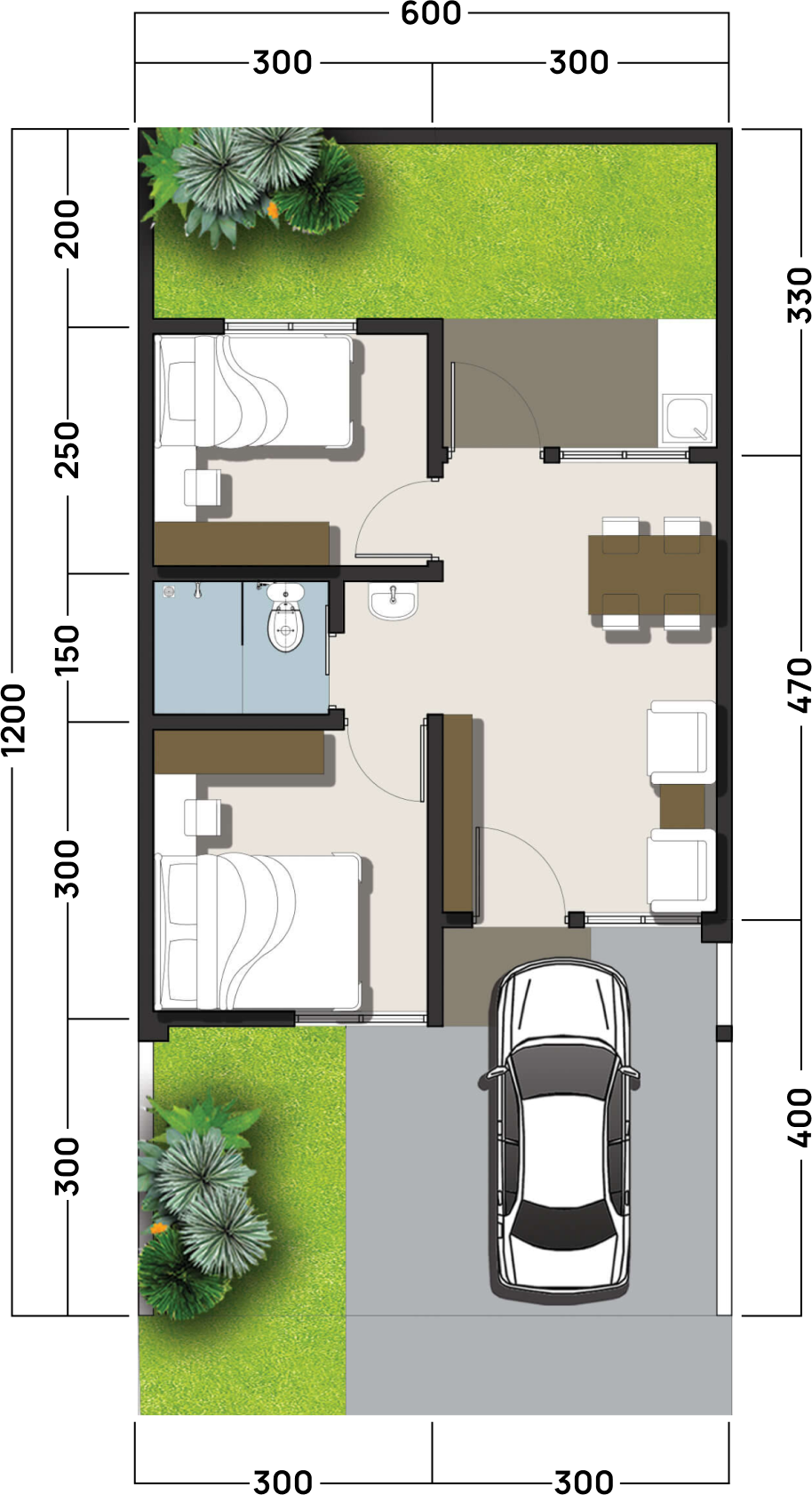 Tipe Rumah 39/72 - de' LORA by BSA Land