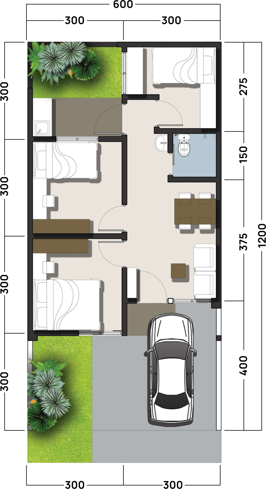 Tipe Rumah 48/72 - de' LORA by BSA Land